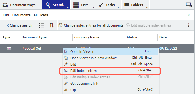 How to change index entries for 100+ documents at once